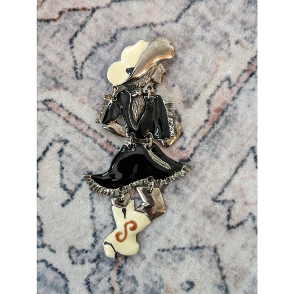 don lin | Jewelry | Vintage Articulated Dangle Don Lin Brooch Pin ...